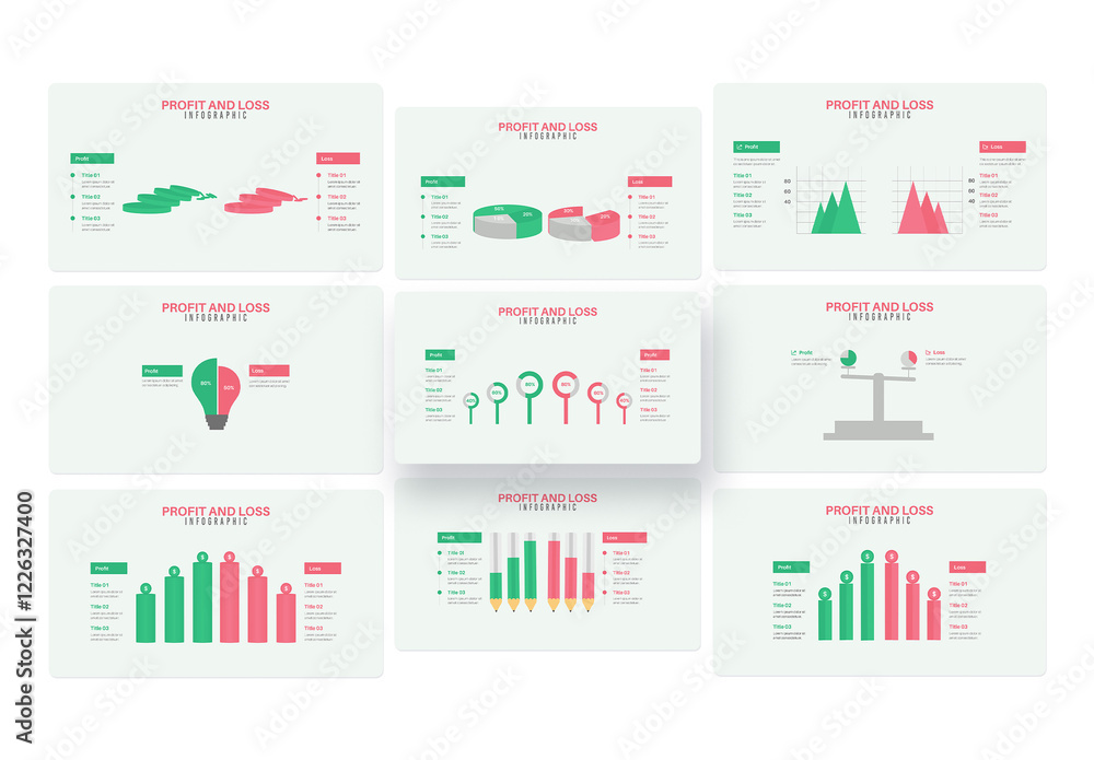 Profit And Loss Infographic Presentation Layout Stock Template | Adobe ...