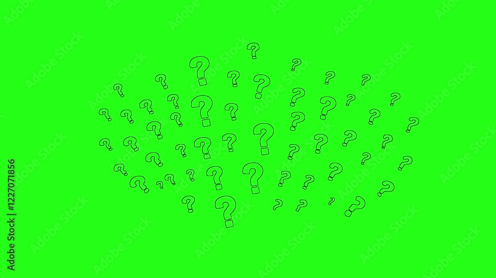 Stockvideo Looping animation of question marks radiating outward from ...