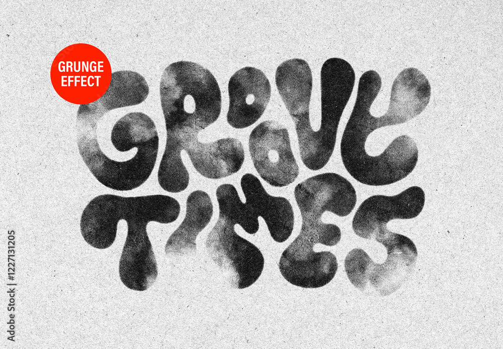 Messy Bad Print Text & Logo Effect Mockup Stock Template | Adobe Stock