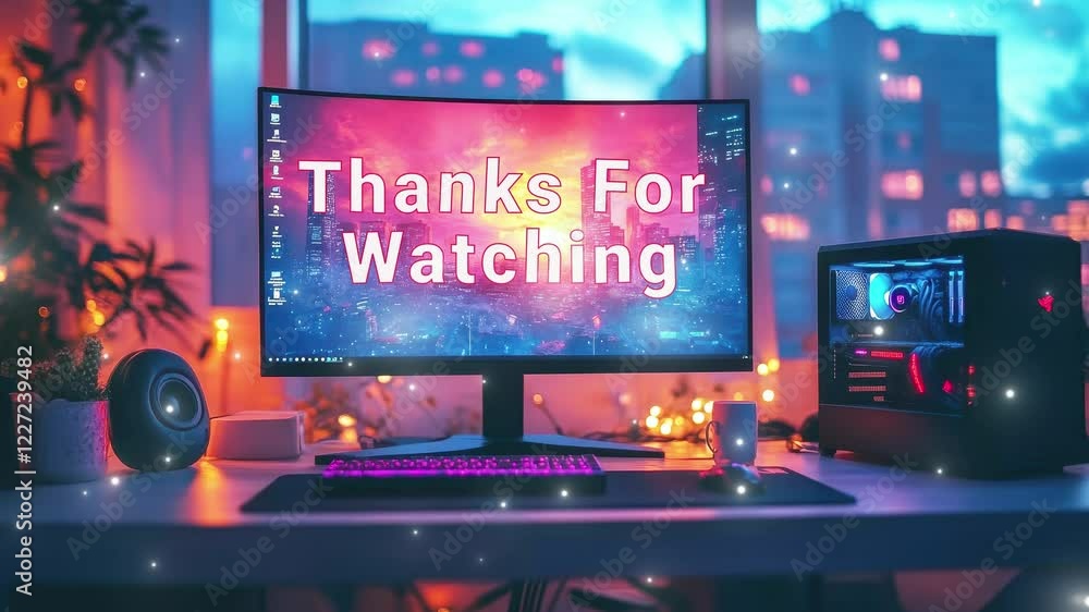 Thanks for watching stream overlay seamless loop Ending an inspiring ...