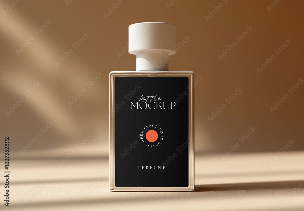 Perfume Bottle Mockup – Luxurious Glass Fragrance Packaging with Matte ...