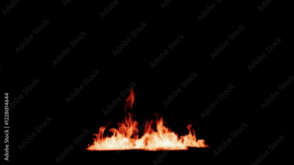 Fire isolated on Black background for Layer Blending - Loop Footage in ...