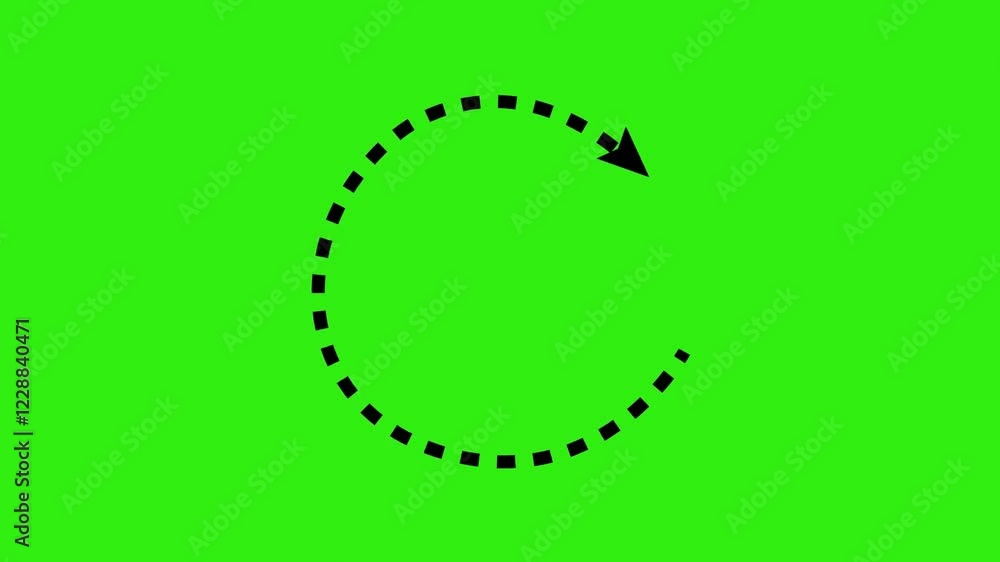 Dotted arrows animation on transparent background, Set of animated ...