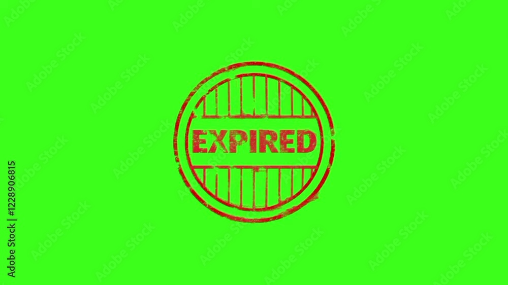 EXPIRED Animation, leaving a clear red print for a realistic effect ...