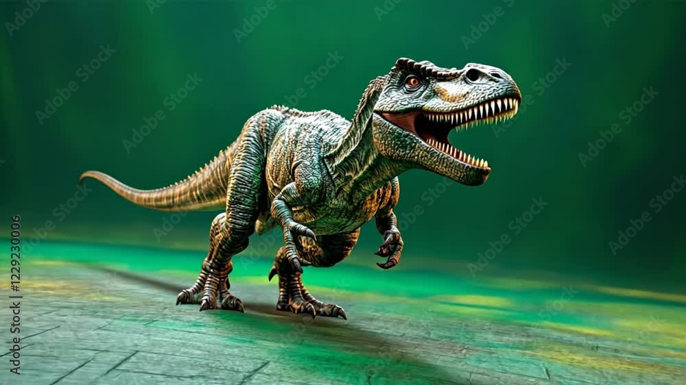 Mighty Tyrannosaurus Rex: A fearsome Tyrannosaurus Rex, rendered in ...