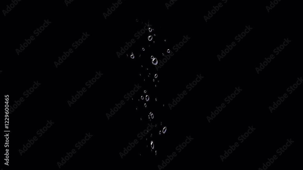 Water bubbles flowing up cone shape, anime liquid effect, steam ...