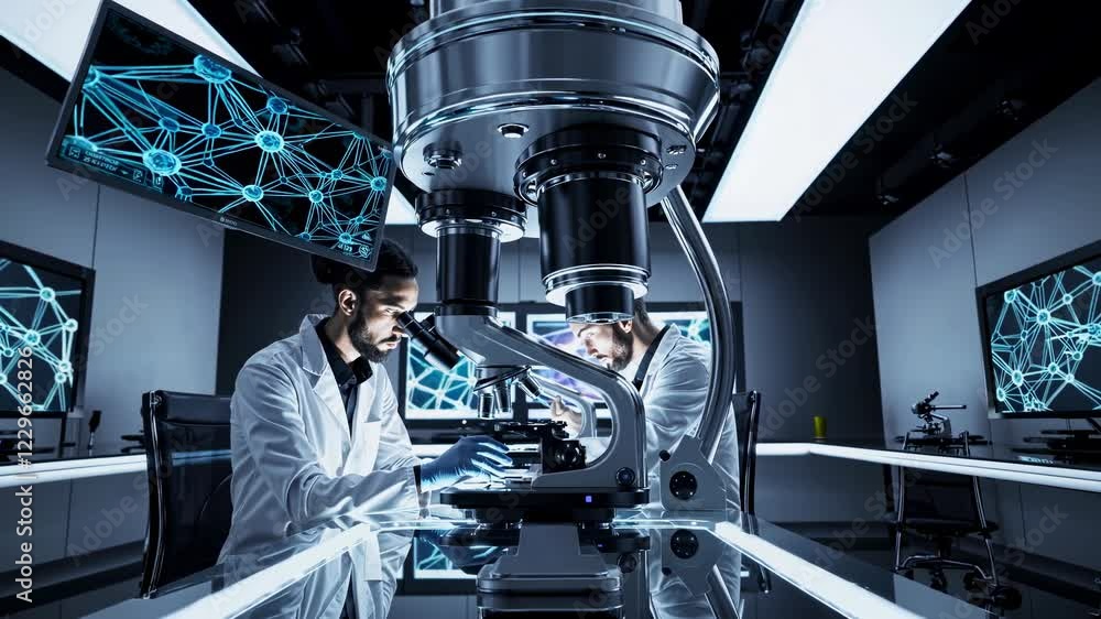 Scientists explore microscopic life in a high-tech lab using ...