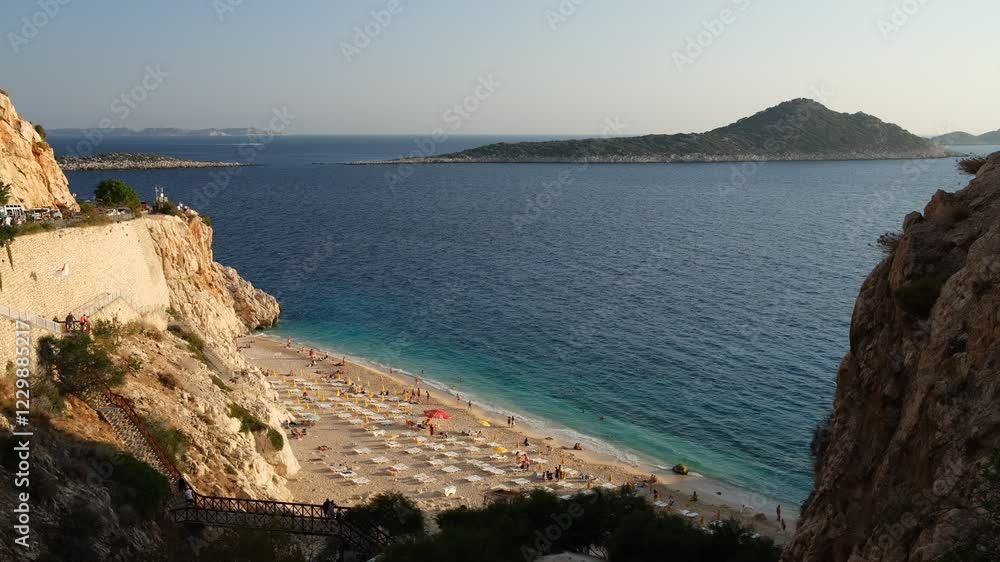 Entrance view of the famous Kaputas beach. One of the most popular ...