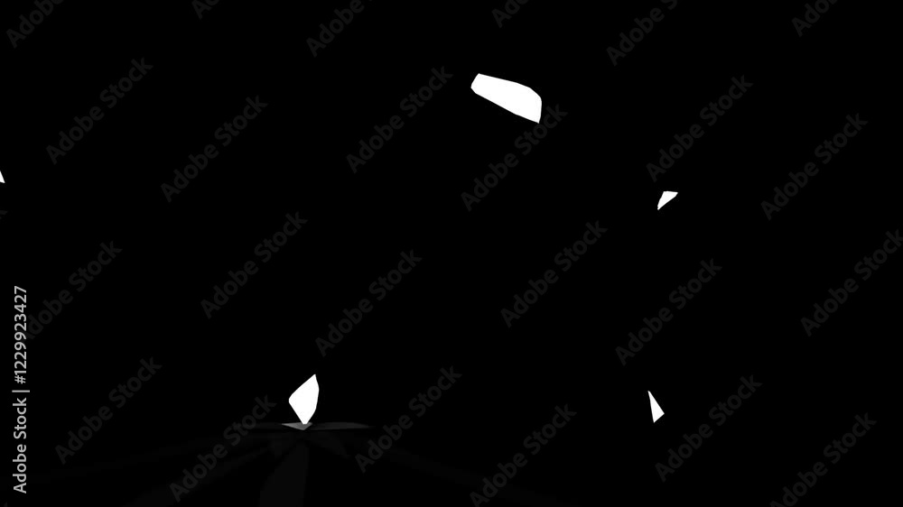 Exploding Ice Letter V – 3D Cracked Frozen Alphabet Animation. 3D ...