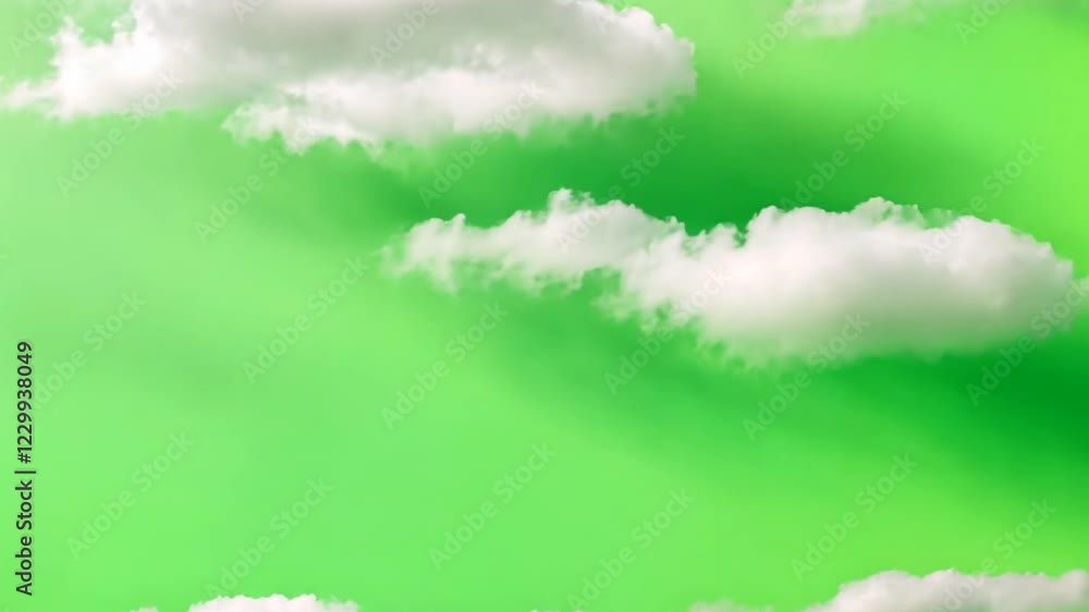 Cloud Green Screen Background. Flying Clouds Graphic Effects. Clouds ...