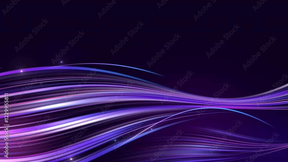 Violet waves. Wavy purple lines on blue background. Lines abstract ...