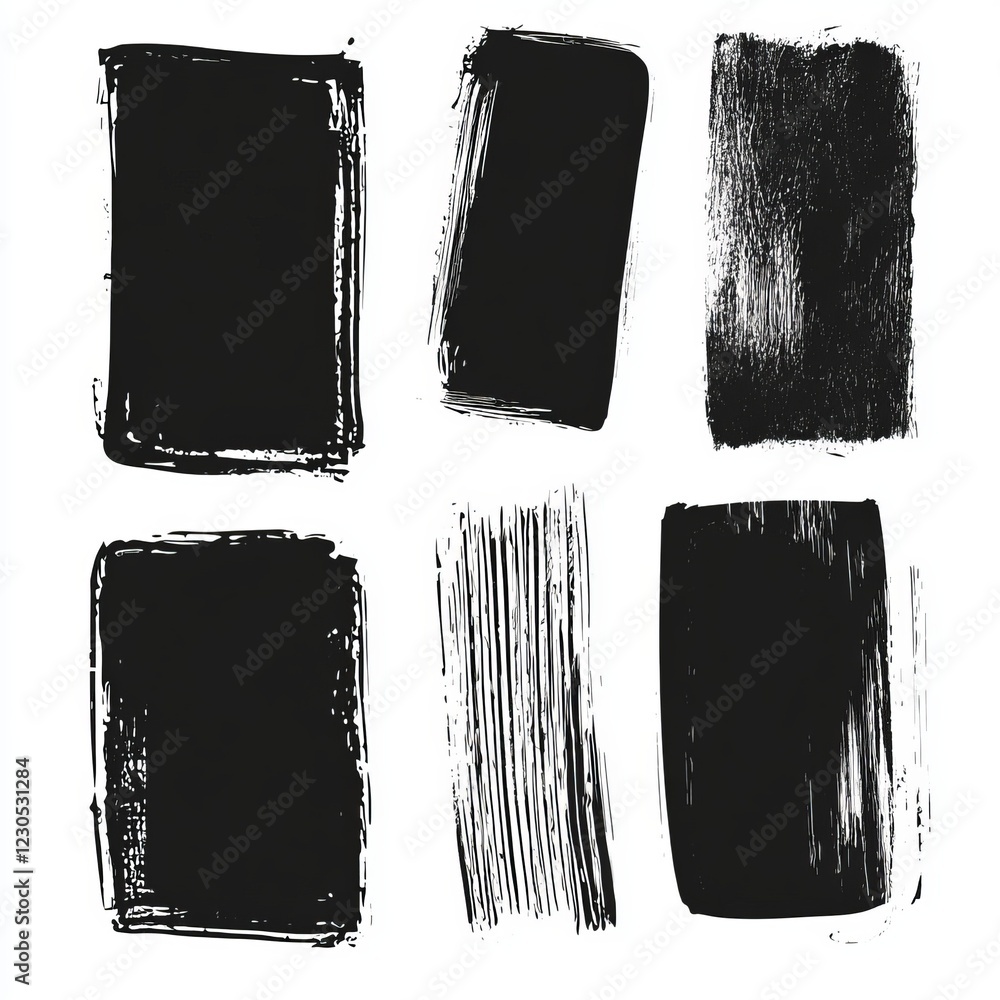 Poster Hand-draw a rectangle frame with a modern black border using ...