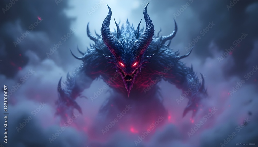 Снимка Infernal Beast: A terrifying demonic creature, rendered in ...