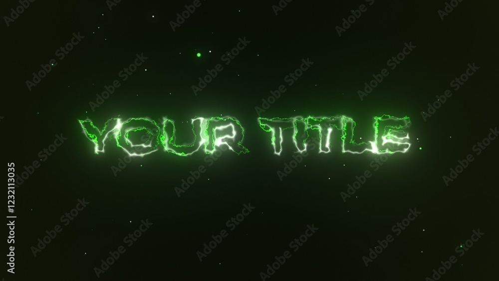 Charged Powerful Electric Text & Title Intro Stock Template | Adobe Stock
