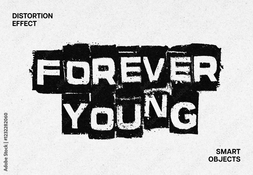 Dust Distortion Text & Logo Effect Mockup Stock Template | Adobe Stock