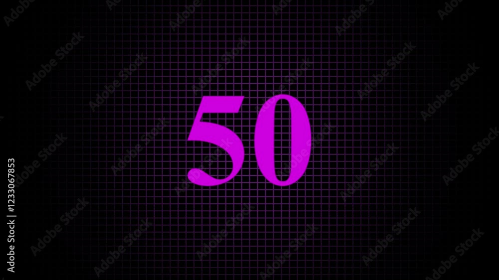 Countdown from 0 to 100 in 10 seconds animation. 4K resolution ...