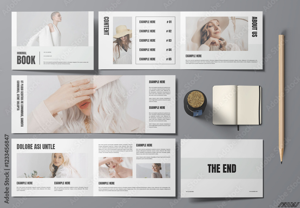 Minimal Book Layout Stock Template | Adobe Stock