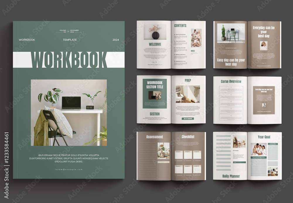 Work Book Layout Stock Template | Adobe Stock