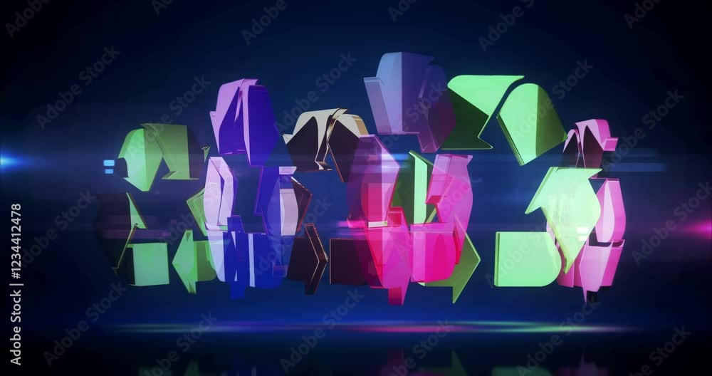 Recycling ecology environment and waste segregation glass symbol loop ...