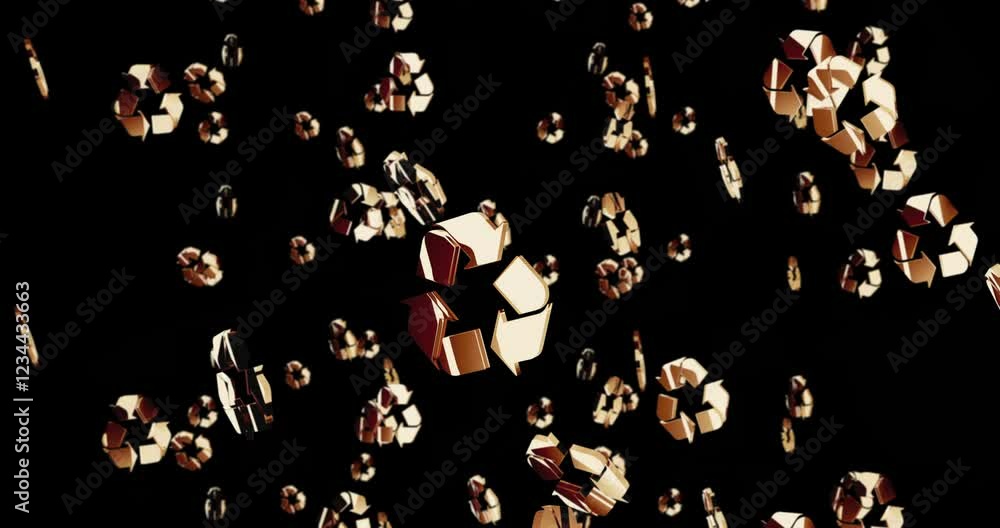 Recycling ecology environment and waste segregation symbol rain fall ...