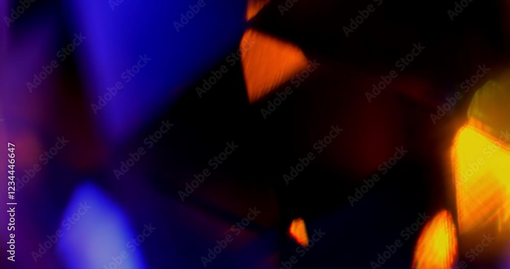 Vibrant Light Patterns in Glass Refraction Flow. Vivid light flares and refractions shimmer ...