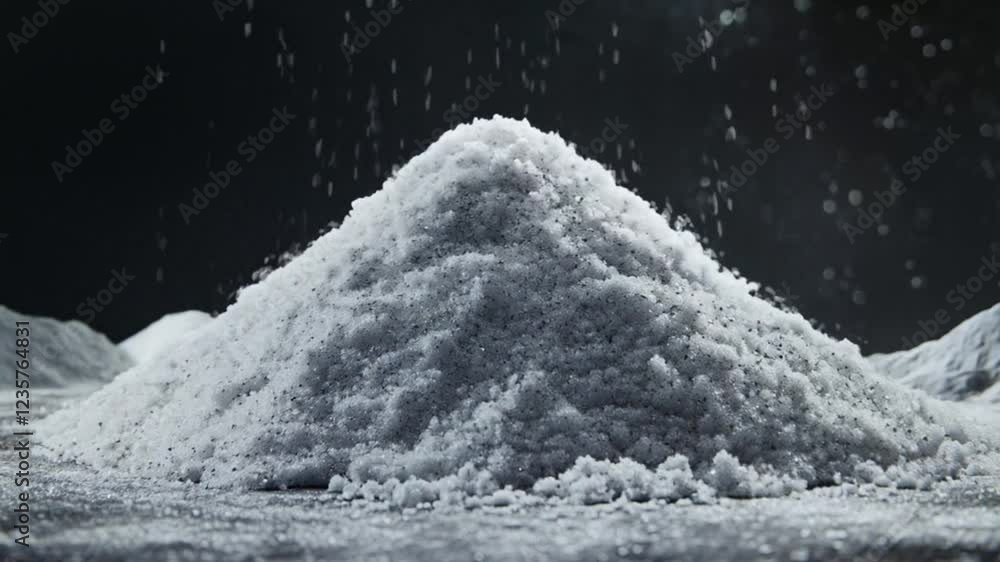 Scene of rice falling in a pile, smooth repeating motion for background ...