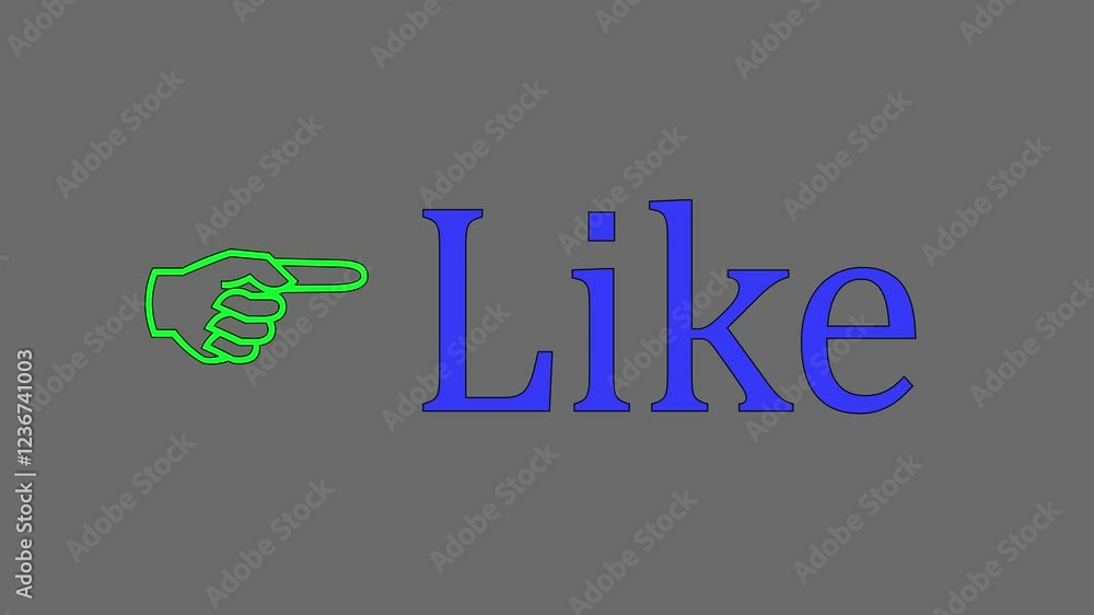 Thumb and text up like icon animation on white background like emoji ...