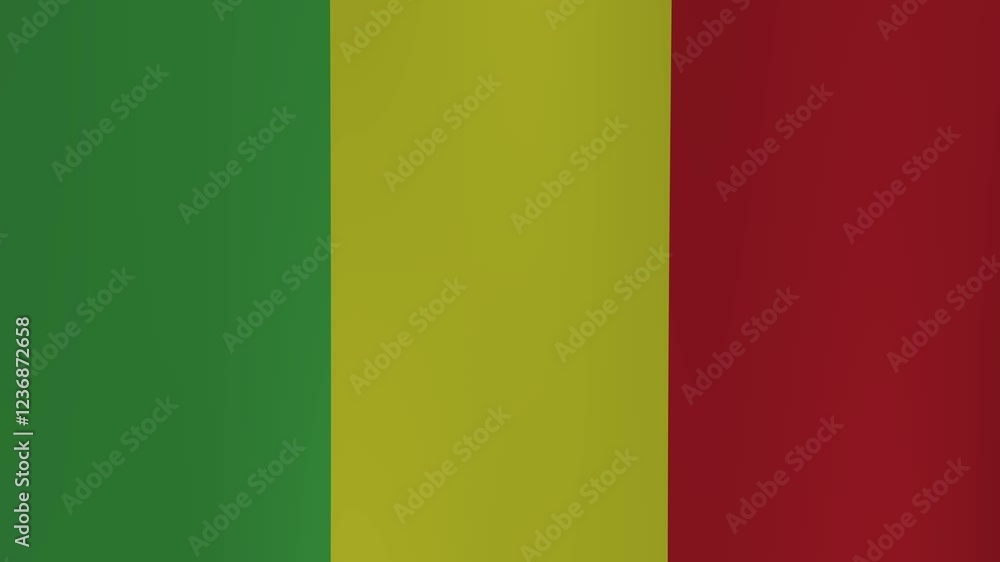 mali flag, A waving animation of the Mali flag, showcasing its vibrant ...