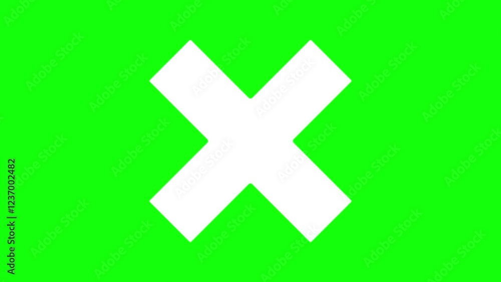 Ban sign forbidden, prohibited cross animation. Cartoon cross animation ...