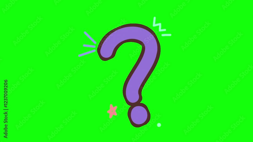 Question mark animation pop up question mark flat animation isolated on ...
