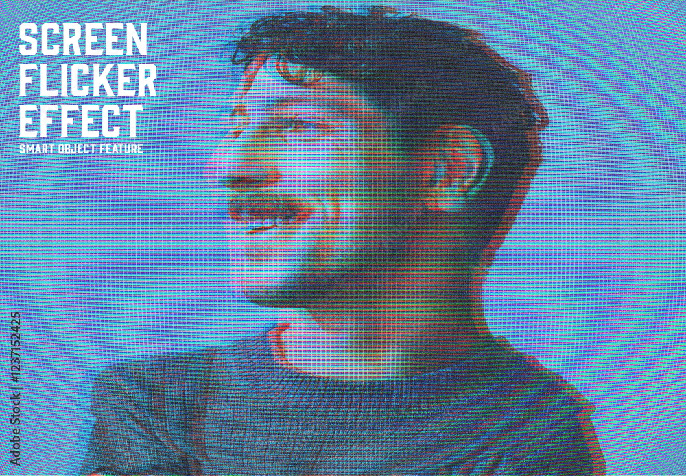 Screen Flicker Effect with Generative AI Stock Template | Adobe Stock