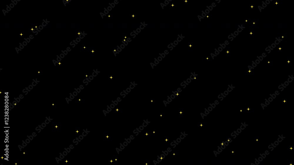 Glitter sparkle animated Black screen, 4K Chroma key 3d animation ...
