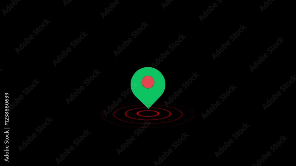 Location Icon Symbol and directional Location Pin Pointer icon animated ...