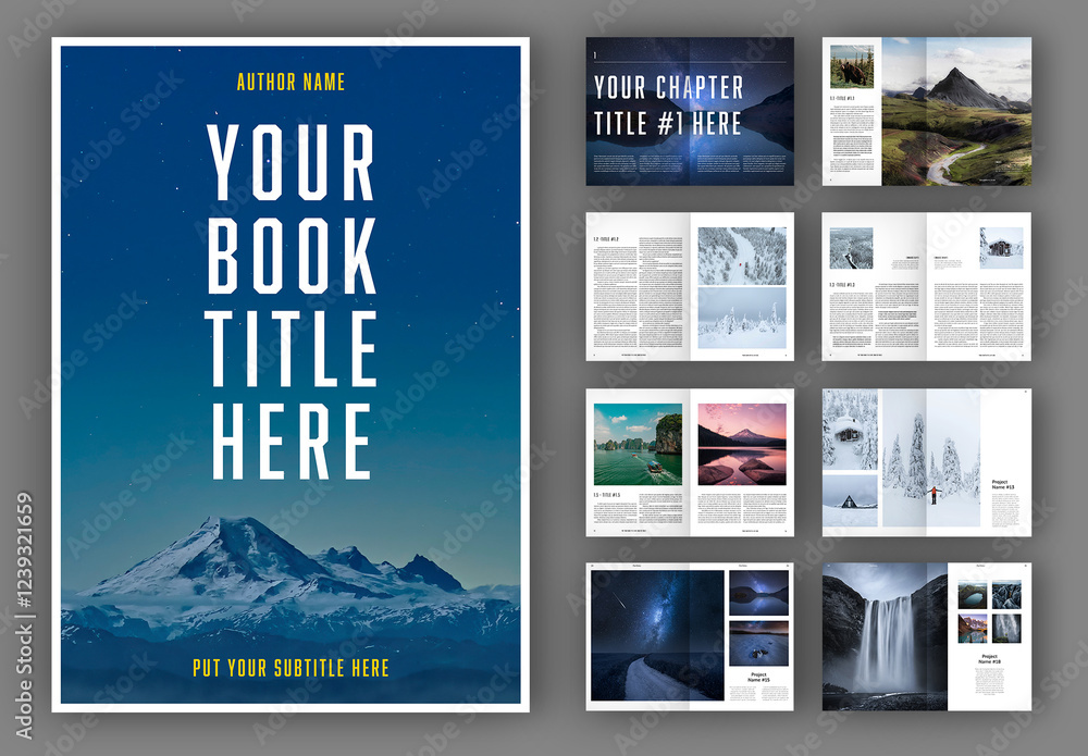 Book Layout Stock Template | Adobe Stock