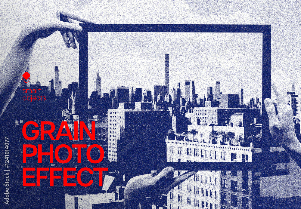 Grain Photo Effect Mockup Stock Template | Adobe Stock