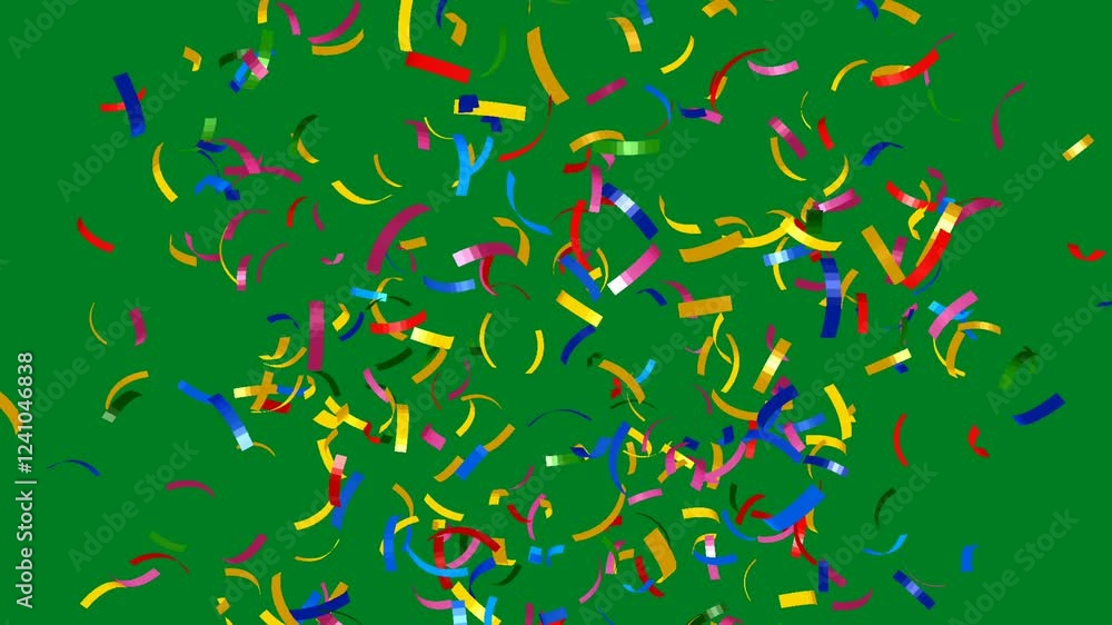 Confetti Animation on Green Screen Perfect for Celebrations and Parties ...
