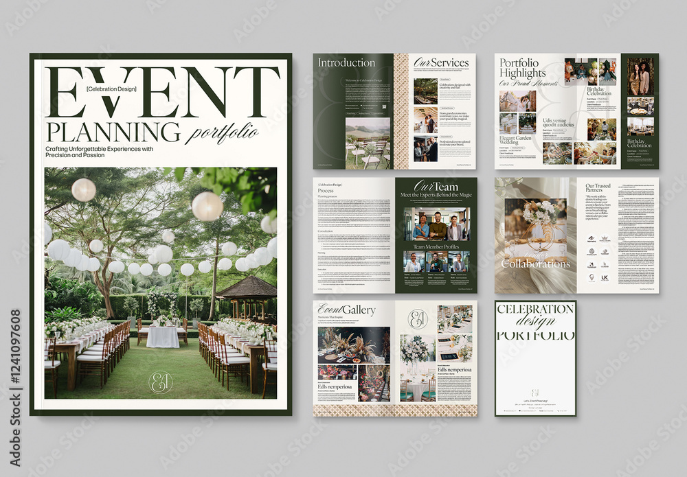 Event Planner Portfolio Template Stock Template | Adobe Stock
