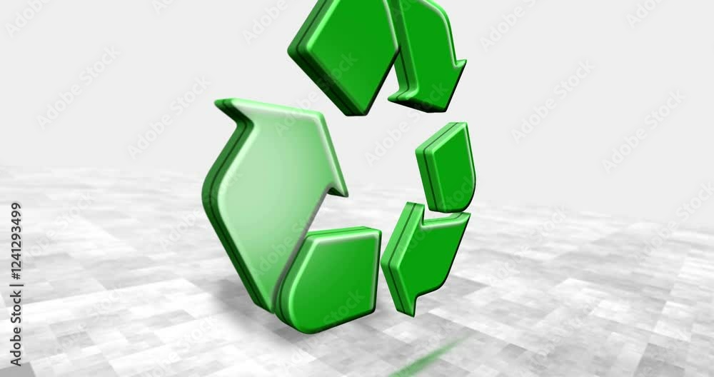 Vidéo Stock Recycling ecology environment and waste segregation 3d ...
