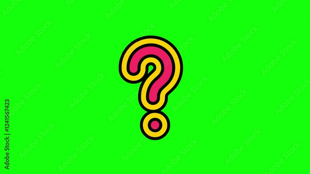 question mark animation, question mark icon animation on transparent ...