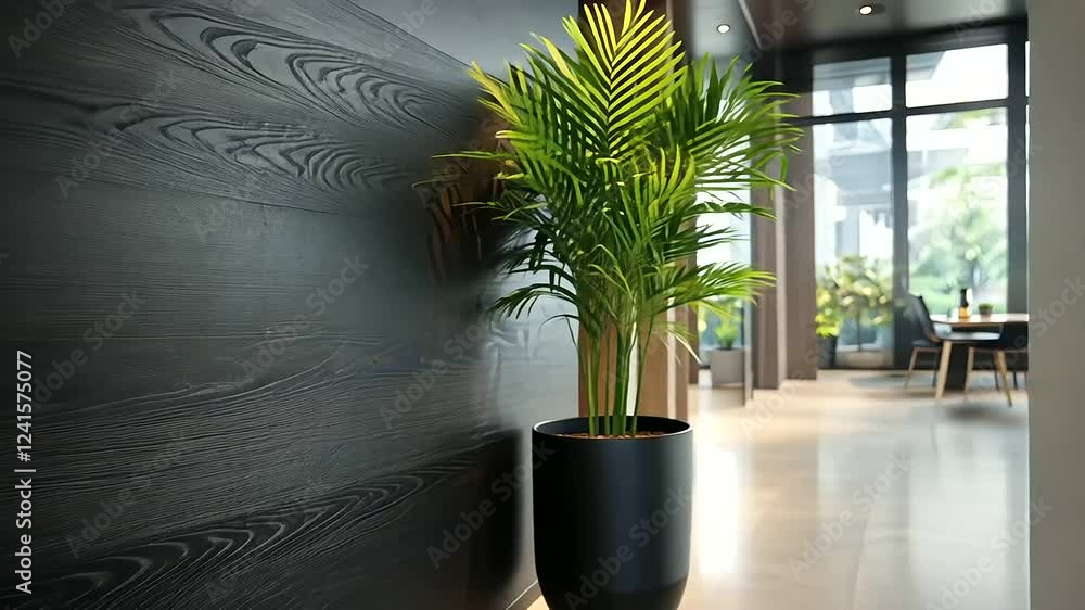 Dark ebony veneer sheets with dramatic grain patterns showcased on a ...