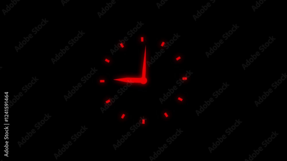 Simple clock icon spinning animation. Cartoon wall clock.. animation of ...