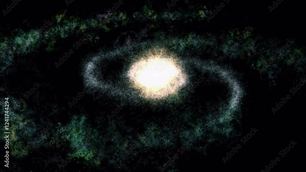 3D Spiral Galaxy Animation on Transparent Background. The Milky Way ...
