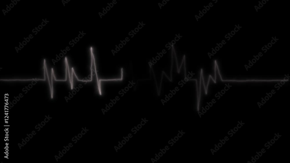 Heart rate monitor line vector isolated on transparent background,black ...