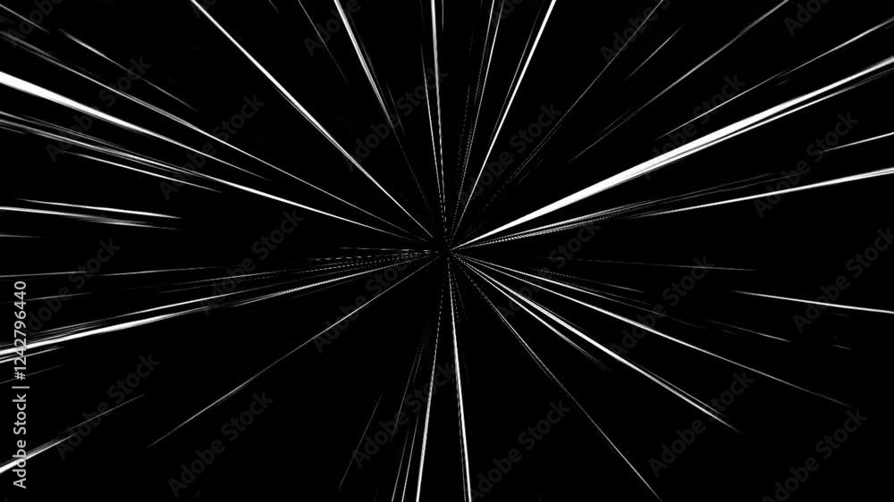 High-speed abstract halftone speed lines overlay animation. Cartoon ...