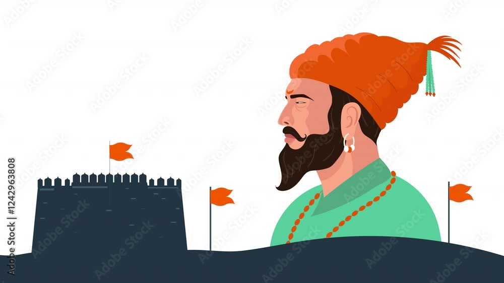 Illustrate Chhatrapati Shivaji Maharaj Jayanti with this vector ...