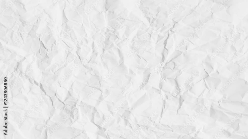 Vidéo Stock Paper texture white background animation Grunge backdrop overlay.crumpled paper ...
