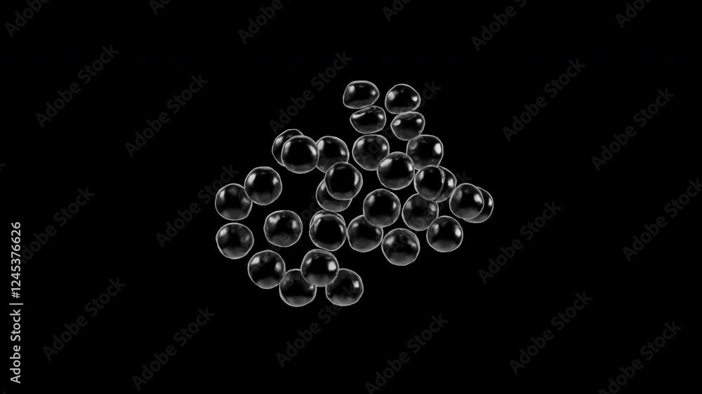 4K 3D animation of nucleus-free cell division with an alpha channel ...