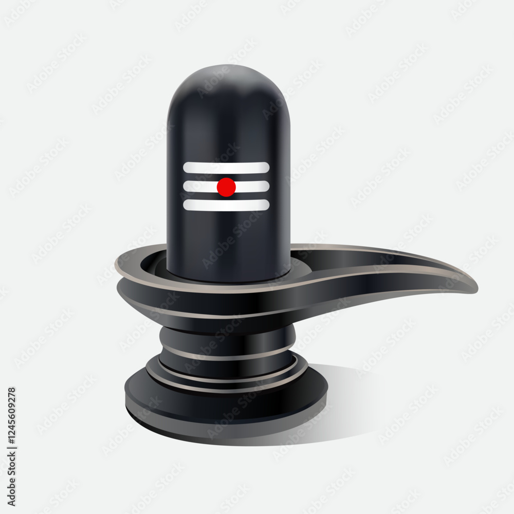 Poster Lord Shiva Lingam Illustration, Shivling Vector Illustration ...