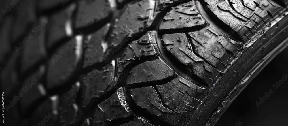 Photo & Art Print Close-up of detailed car tire texture showcasing ...