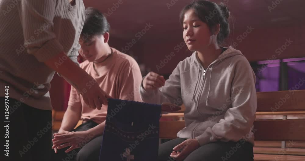 Video „Christian pray god close up spirit holy bible hand faith catholic church religion worship ...